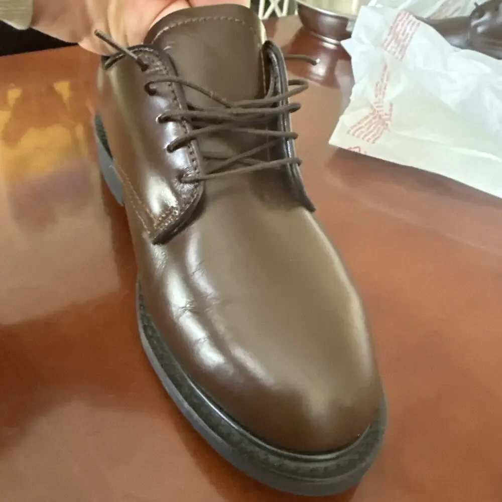 Capps | Shoes | Capps Agsu Brown Leather Oxfords Military Dress Shoes 8 ...